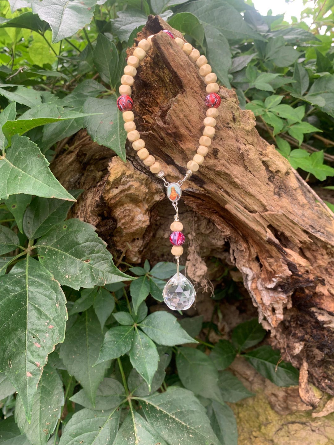 Anglican Prayer Bead Style Suncatcher With Jesus Charm - Etsy