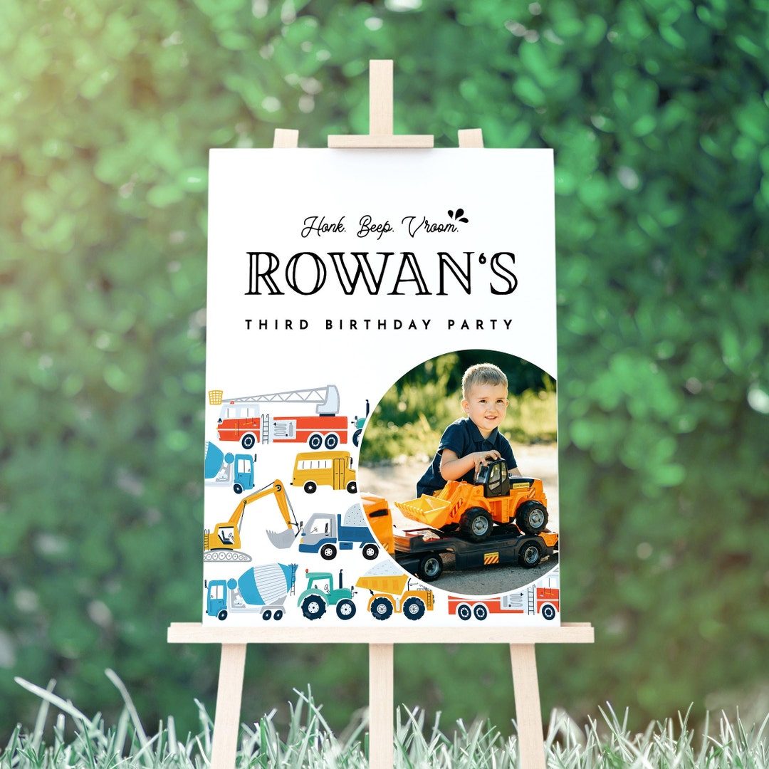 Transportation Birthday Welcome Sign, Editable (digital Download) - Etsy