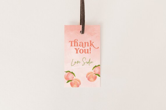 Sweet as a Peach Invitation Food Label | Peaches Birthday | Modern ...