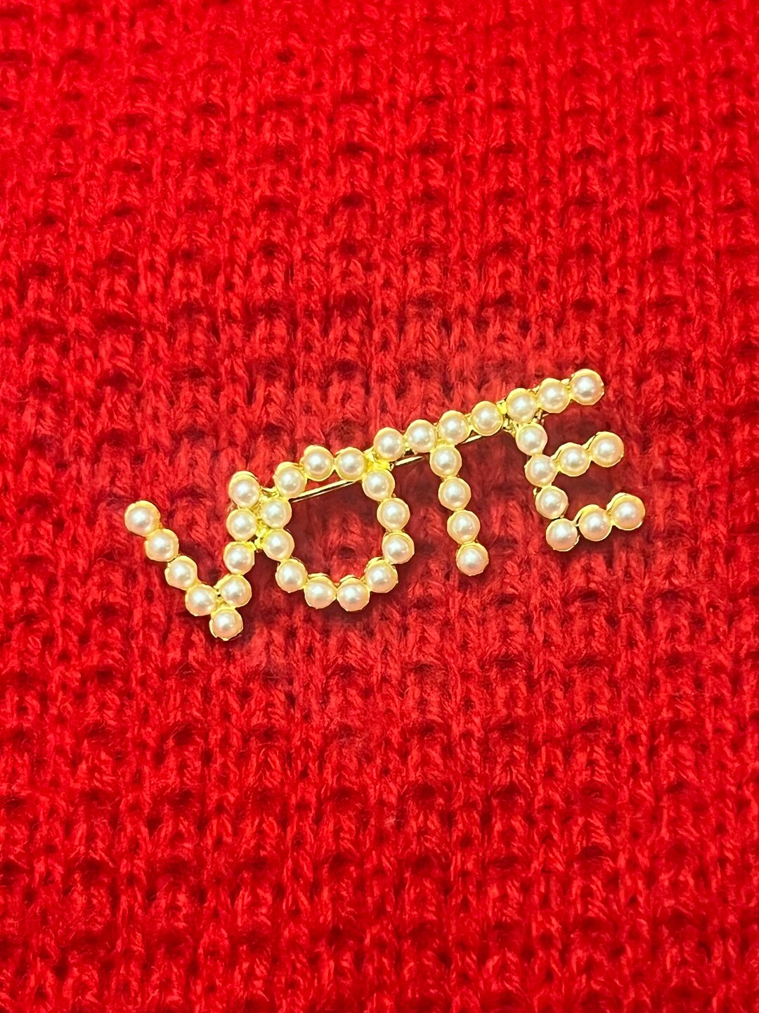 Petite Pearl VOTE Pin-1.5 Inch - Etsy