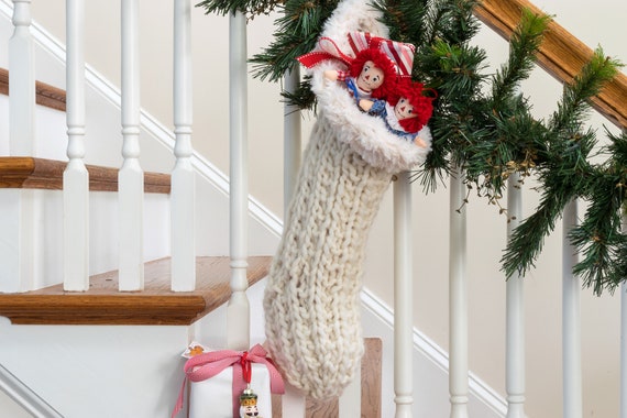 Pattern for Broken Rib Stitch Knit Christmas Stocking with | Etsy