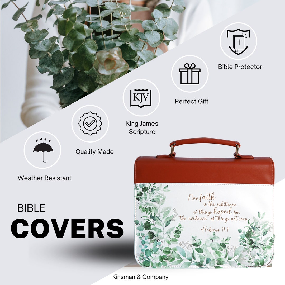 KJV Faux Leather Bible Covers for Women Large Size Large Bible Covers ...