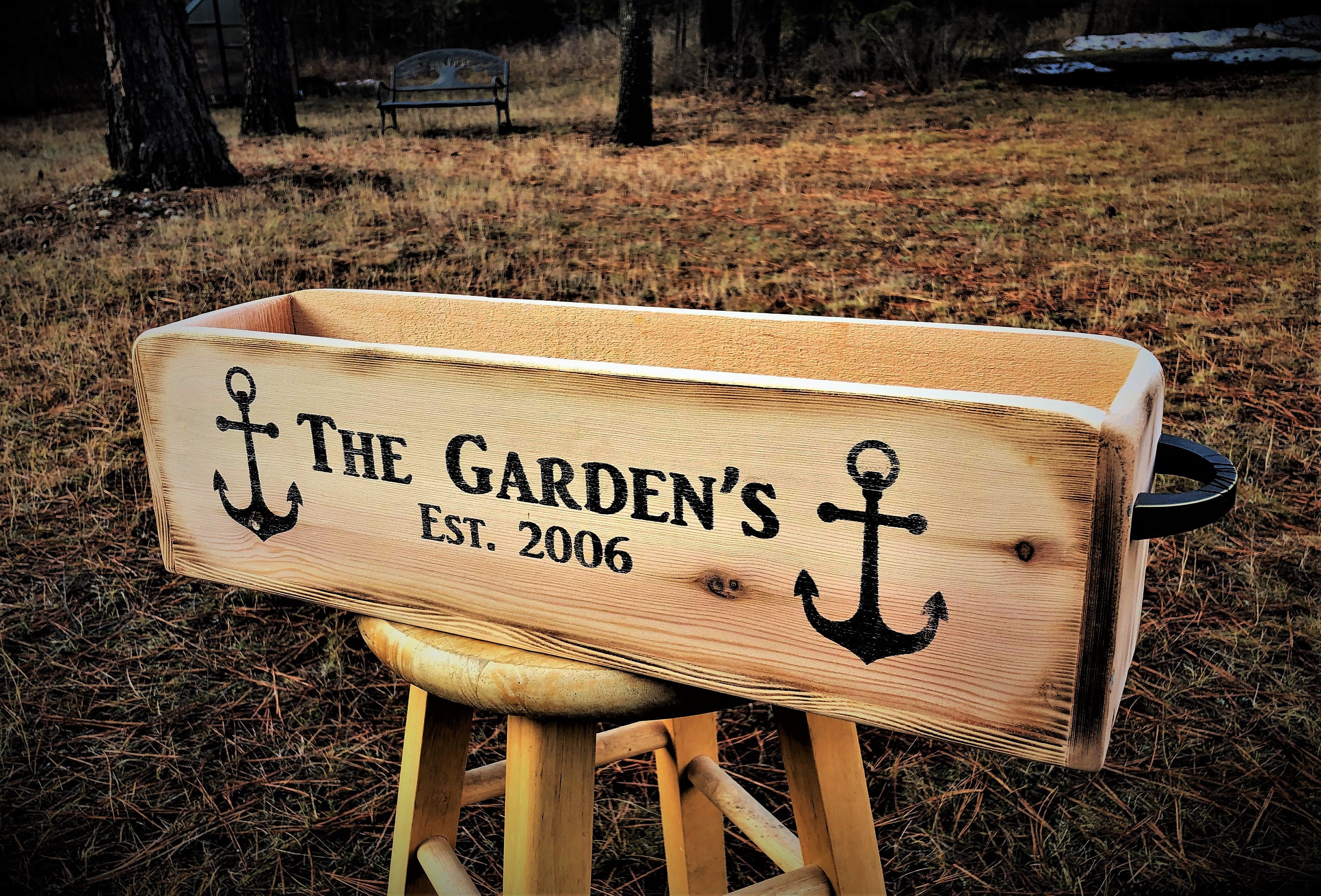 Personalized Cedar Herb Planter Box - Etsy