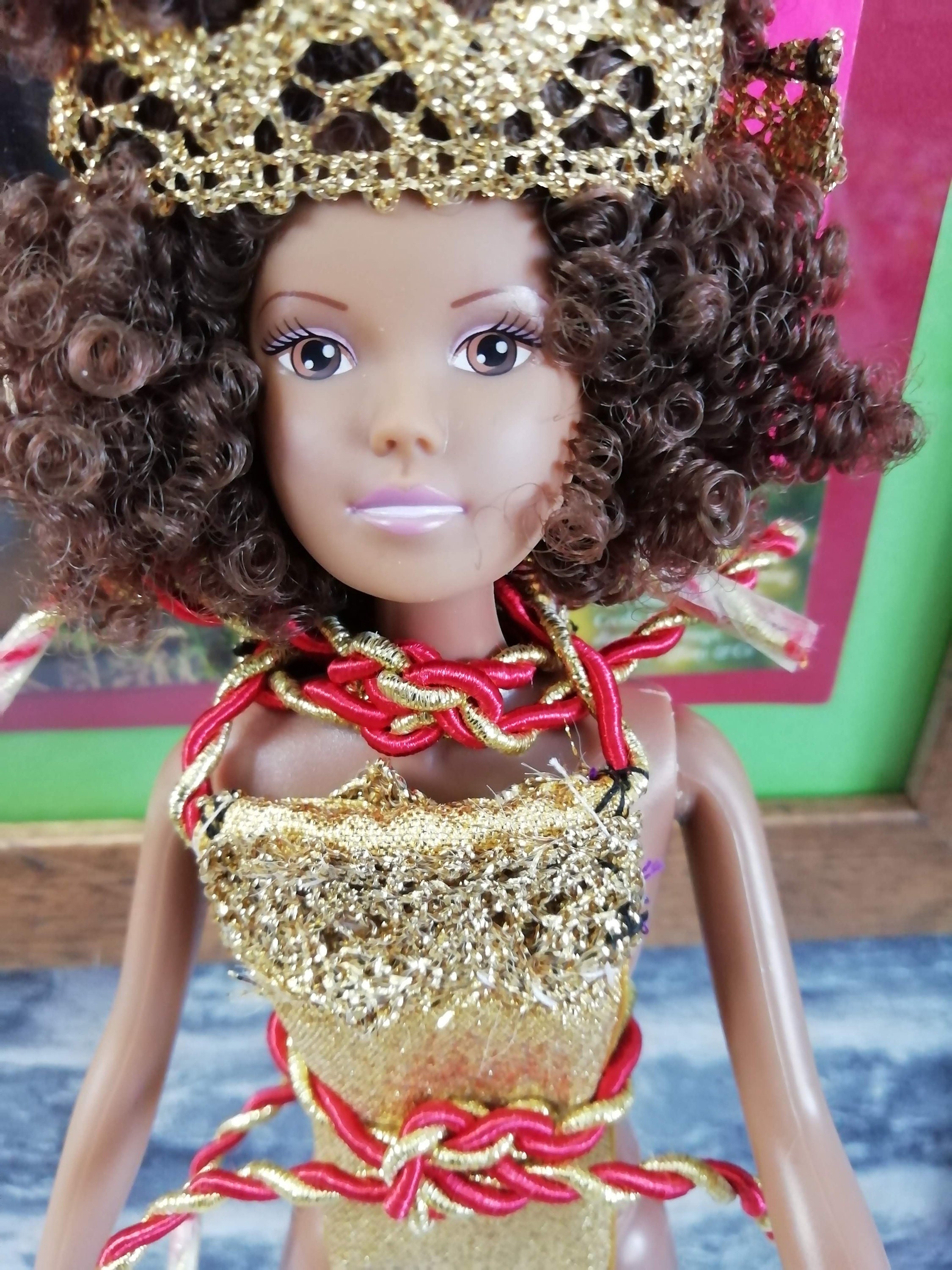 Biarritz Gold Shimmer Party Bodysuit for 30cm Fashion-doll. Gold Lurex ...