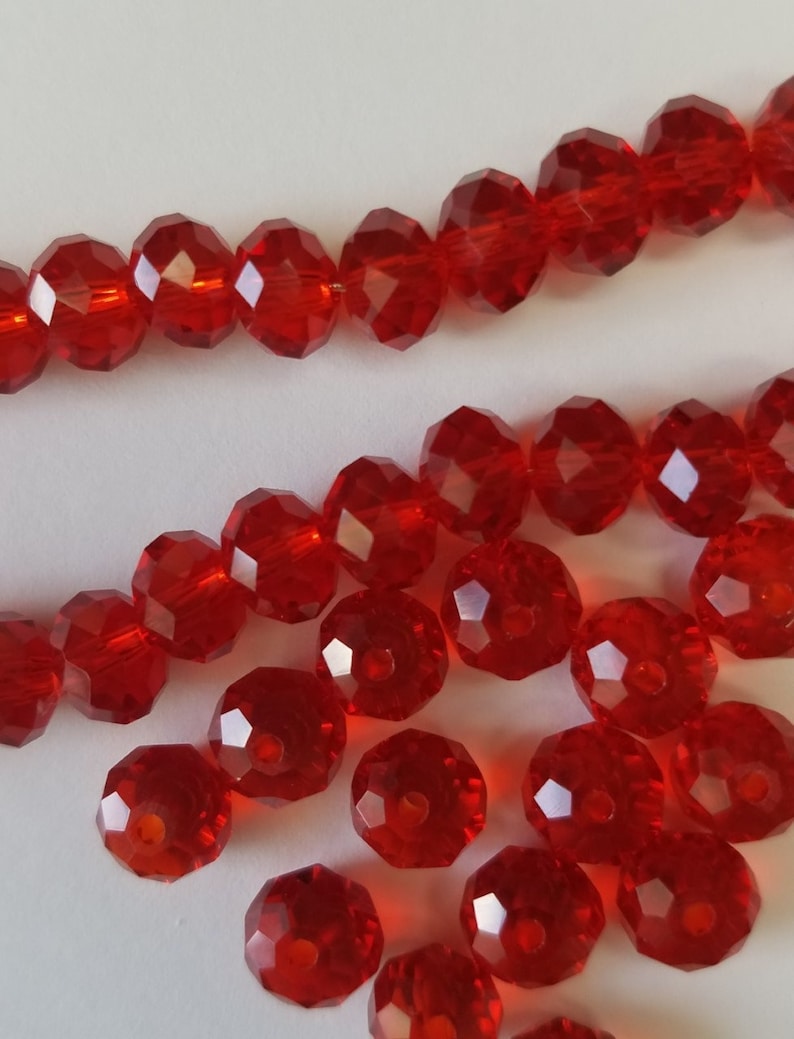 20 RED SWAROVSKI CRYSTAL Beads 8 Mm Scarlet Red Ruby Red - Etsy