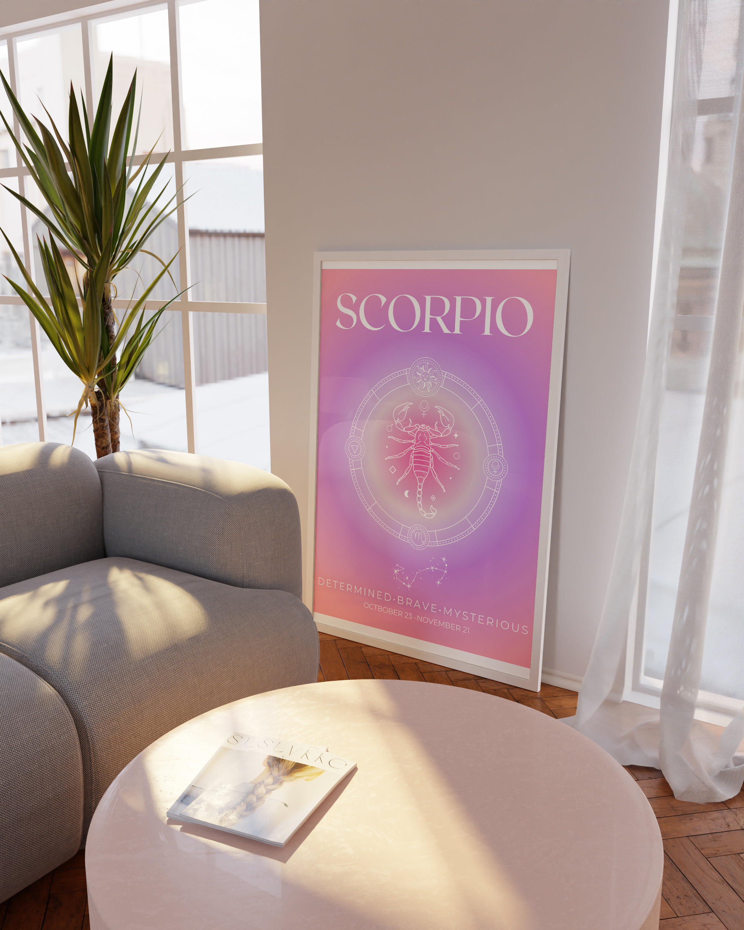 Zodiac Wall Art SCORPIO | Printable Wall Art Print Poster| Minimalist ...