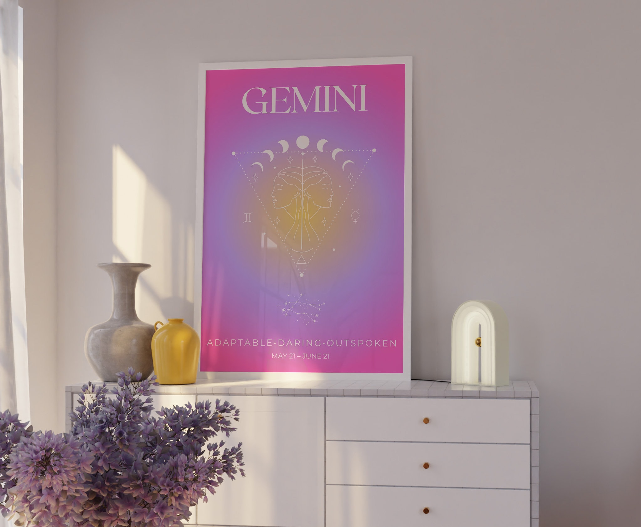 GEMINI Zodiac Wall Art | Printable Wall Art Print Poster| Astrology ...