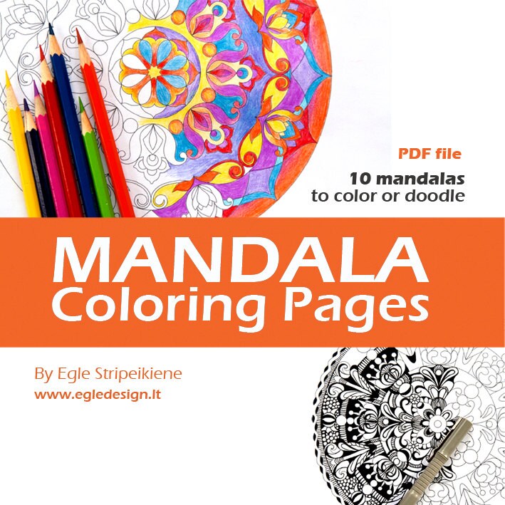 Mandala Coloring Pages. 10 Printable Mandala Designs to Color or Doodle ...