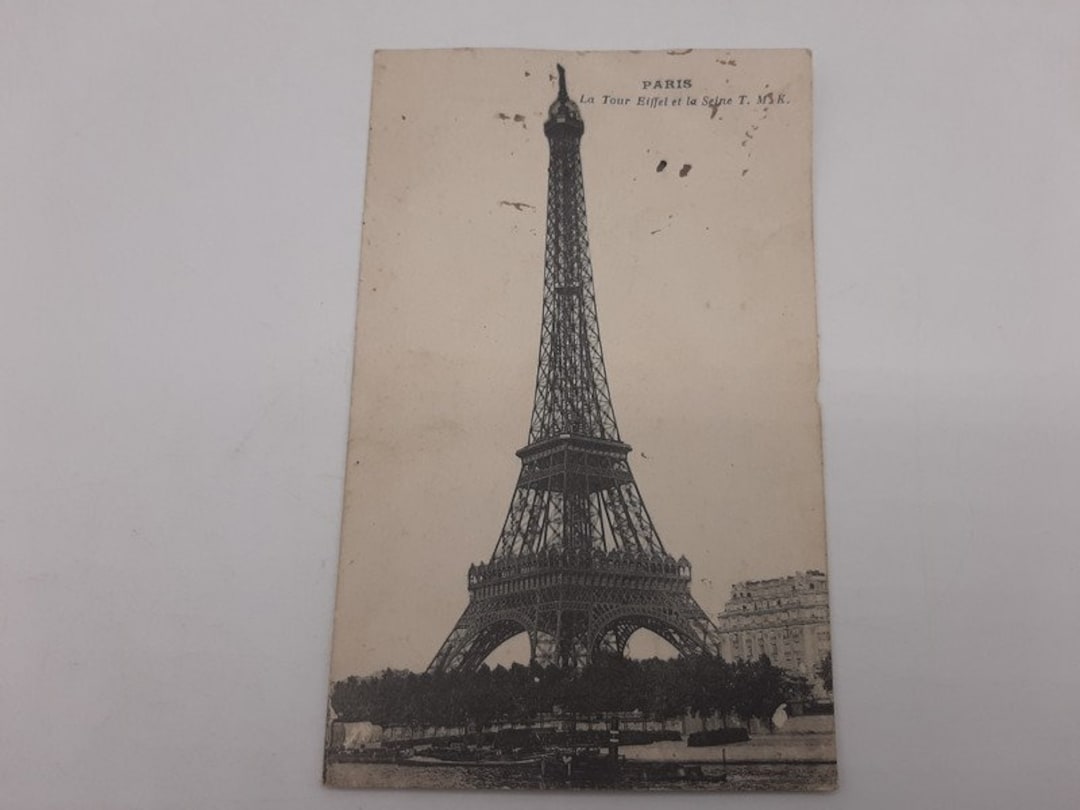 1940 Eiffel Tower Postcard, Paris Monument Postcard, French Vintage ...