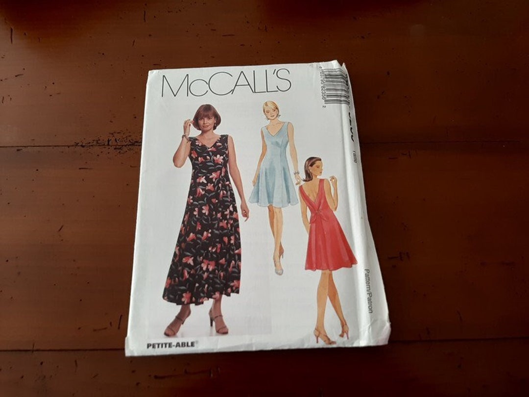 1990 Mccall's 8235 Dress Sewing Pattern, Vintage 90's Plus Size Sewing ...