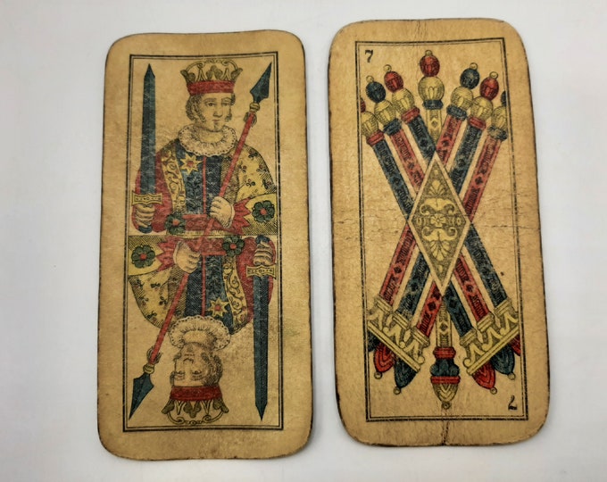 Antique Italian SCOPA Playing Cards , Set of 2 Cards, Modiano Antique ...