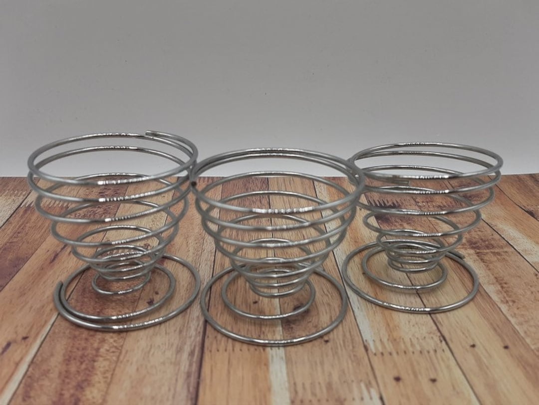 French Vintage Wire Egg Cups Set of 3 - Etsy