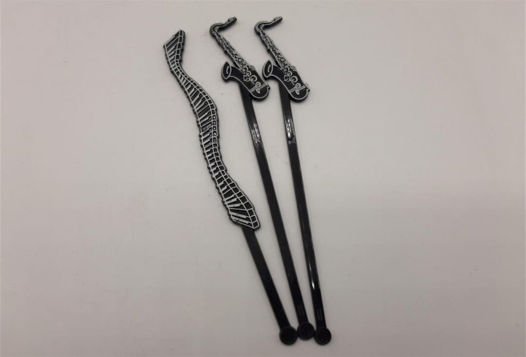 Vintage Swizzle Sticks , Saxophon, Piano, Music Instrument,cocktail ...