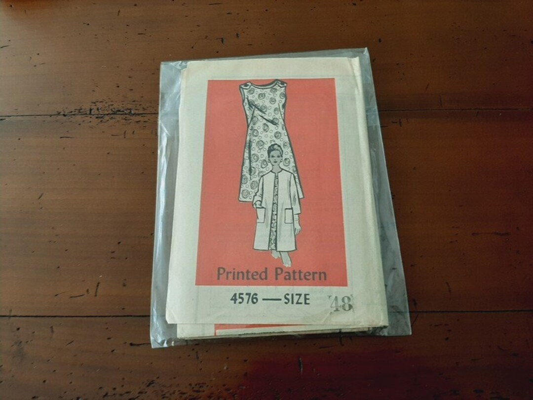 1950s Vintage Sewing Pattern, Plus Size Vintage Dress Jacket Sewing ...