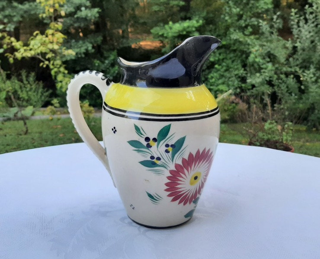 Henriot Quimper French Vintage Pitcher, Vase, Brittany Decor, Hand ...