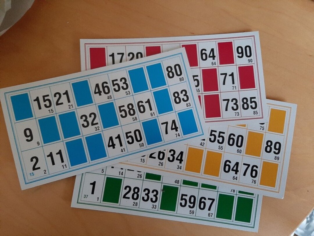 Set of 4 French Lotto Bingo Cards, Vintage Bingo Cards , Junkjournal ...