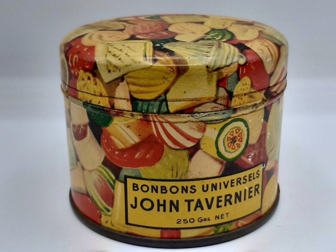 French Vintage Berlingots Tin Box, Candies Tin Box , French Tin Candy ...