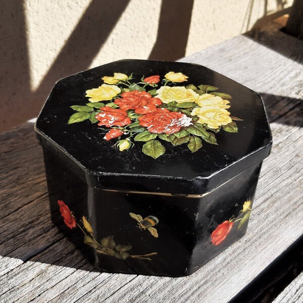 Floral Tin Box - Etsy