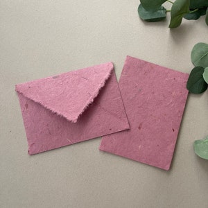 A7 Mixed Pink Natural Deckle Edge Paper, Recycle Paper Envelopes - Etsy