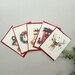 Christmas Cards, Handmade Deckled Edge Cards, Envelopes A Set of 5 ...