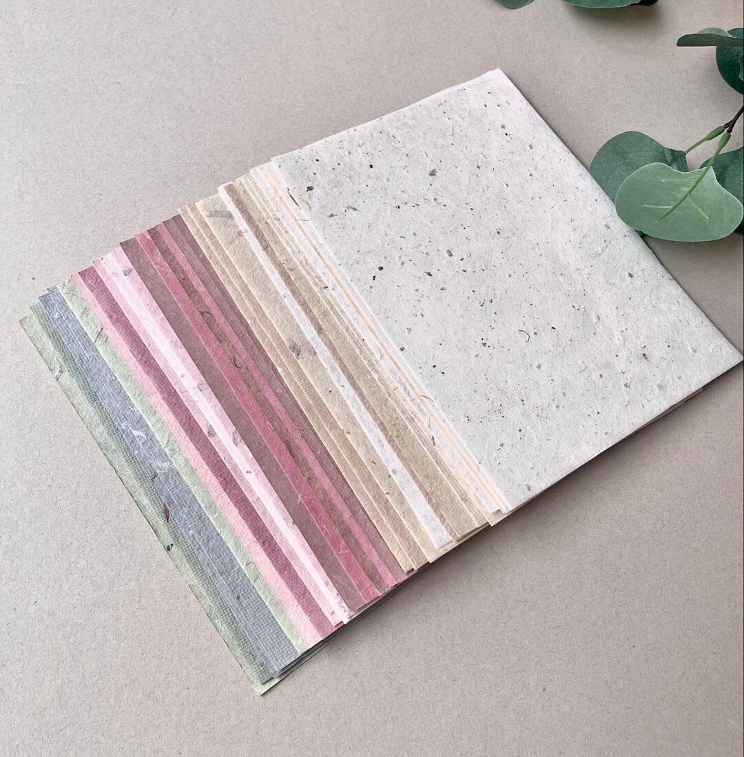 A4 30 Pcs Natural, Recycle, Mulberry Paper, Scrapbooking Paper - Etsy
