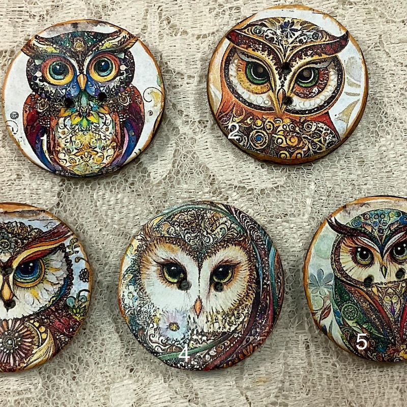 Owl Buttons - Etsy