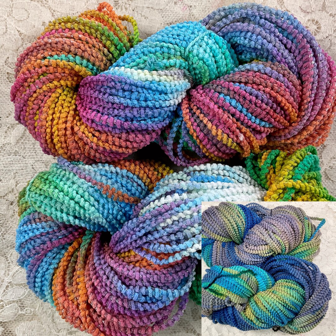 Nylon Ribbon Yarn 75 Yds 1/4 hand Dyed Color Songbird-garden Party ...