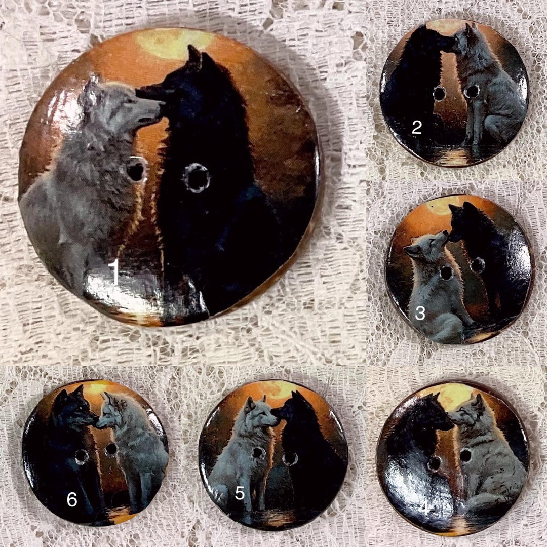 1-18-buttons-wolf Patterns-assorted-great-adirondack-yarn-price is per ...