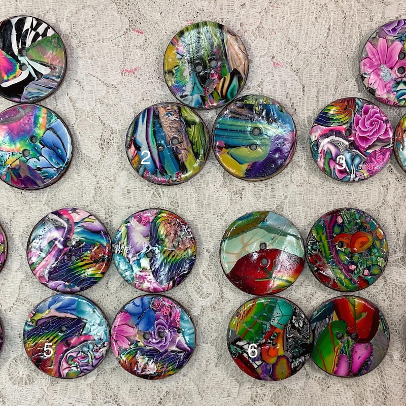 Clay Buttons Handcrafted - Etsy