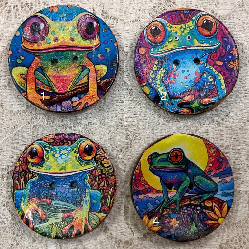Frog Button - Etsy