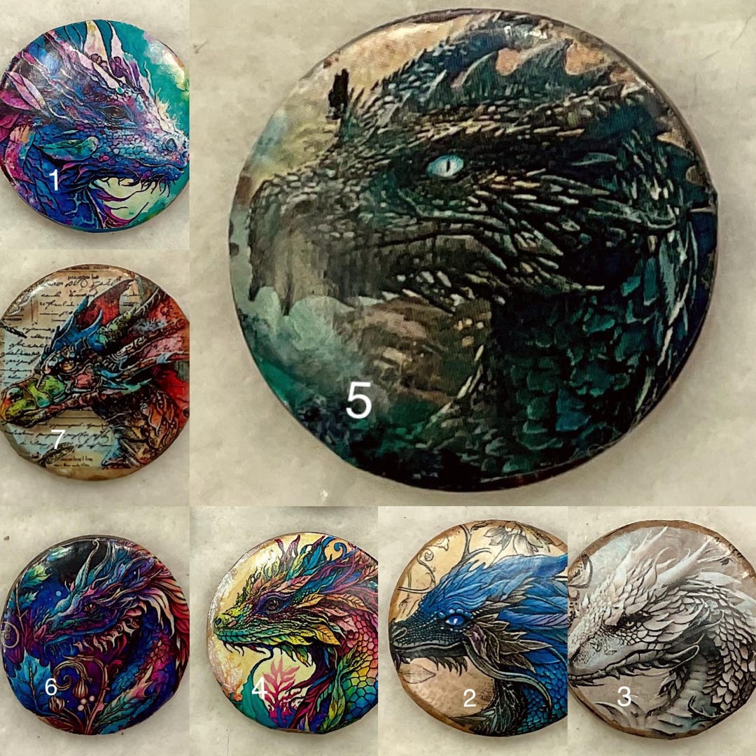 1.18” Dragon Buttons- More- Assorted-great Adirondack-handcrafted-price ...