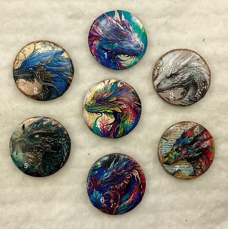 1.18” Dragon Buttons- More- Assorted-great Adirondack-handcrafted-price ...