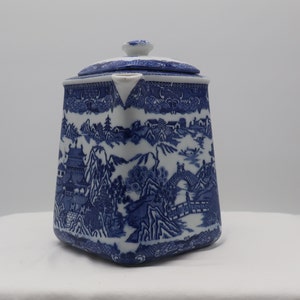 Vintage Ringtons Limited Tea Merchants blue Willow Square Tea Kettle - Etsy