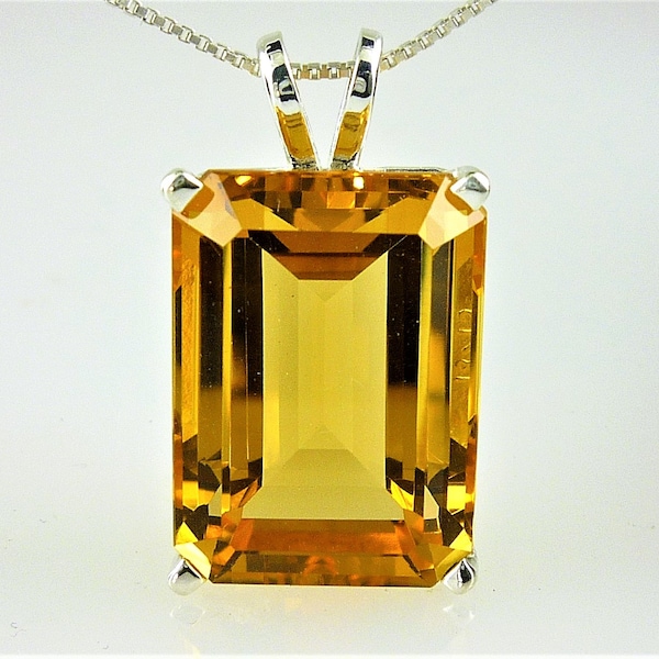 Citrine Pendant - Etsy