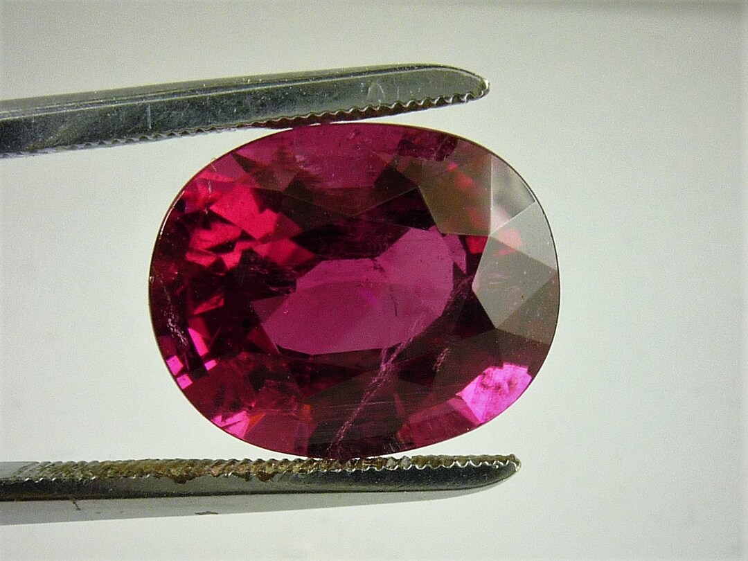 Stunning Natural Rubellite Tourmaline, Fine Quality Oval Cut, Natural ...