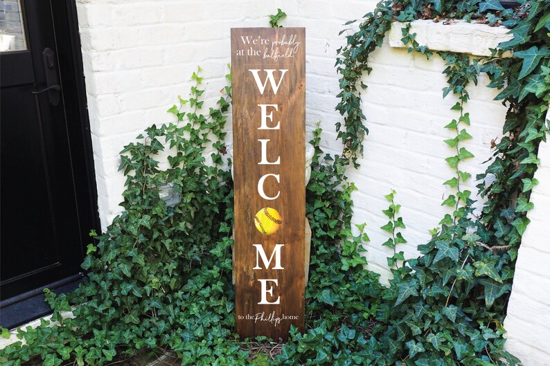 Baseball/Softball Porch Board/Leaner Door Hangers Wreaths & Door ...