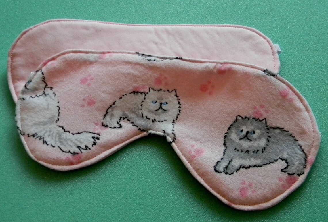 Cat Nap in Pink Adult Sleep Mask | Etsy