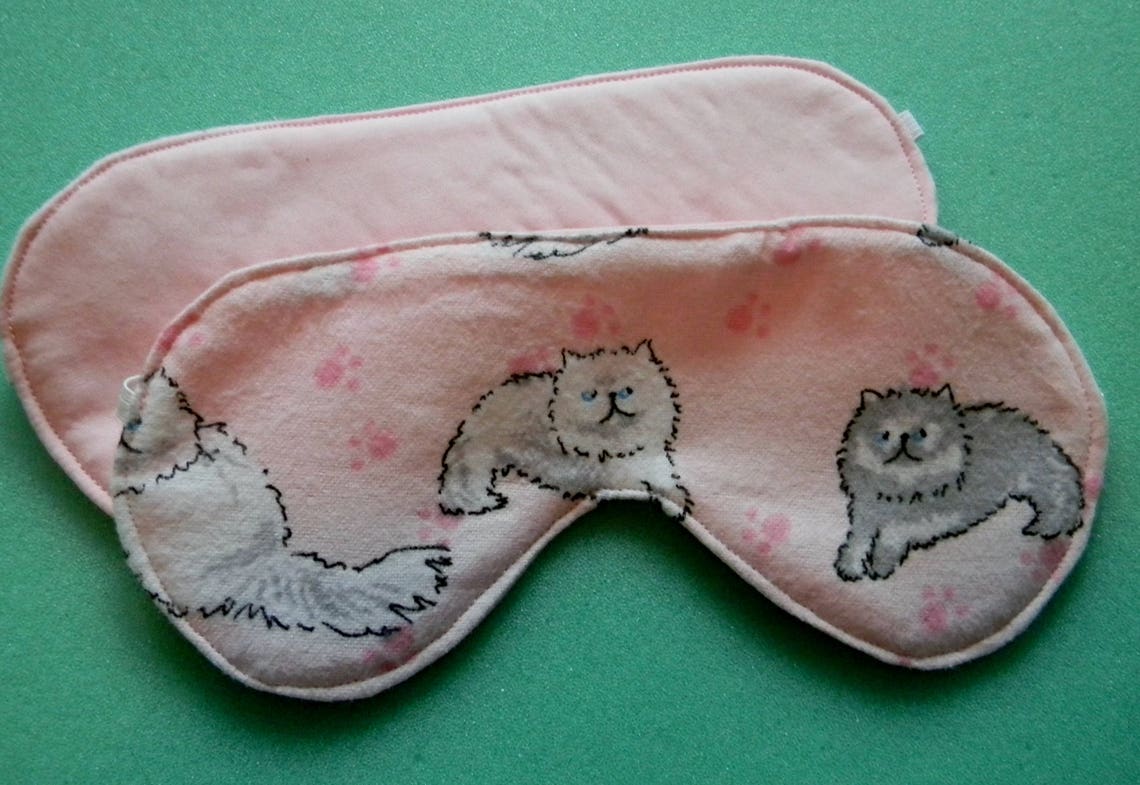 Cat Nap in Pink Adult Sleep Mask - Etsy