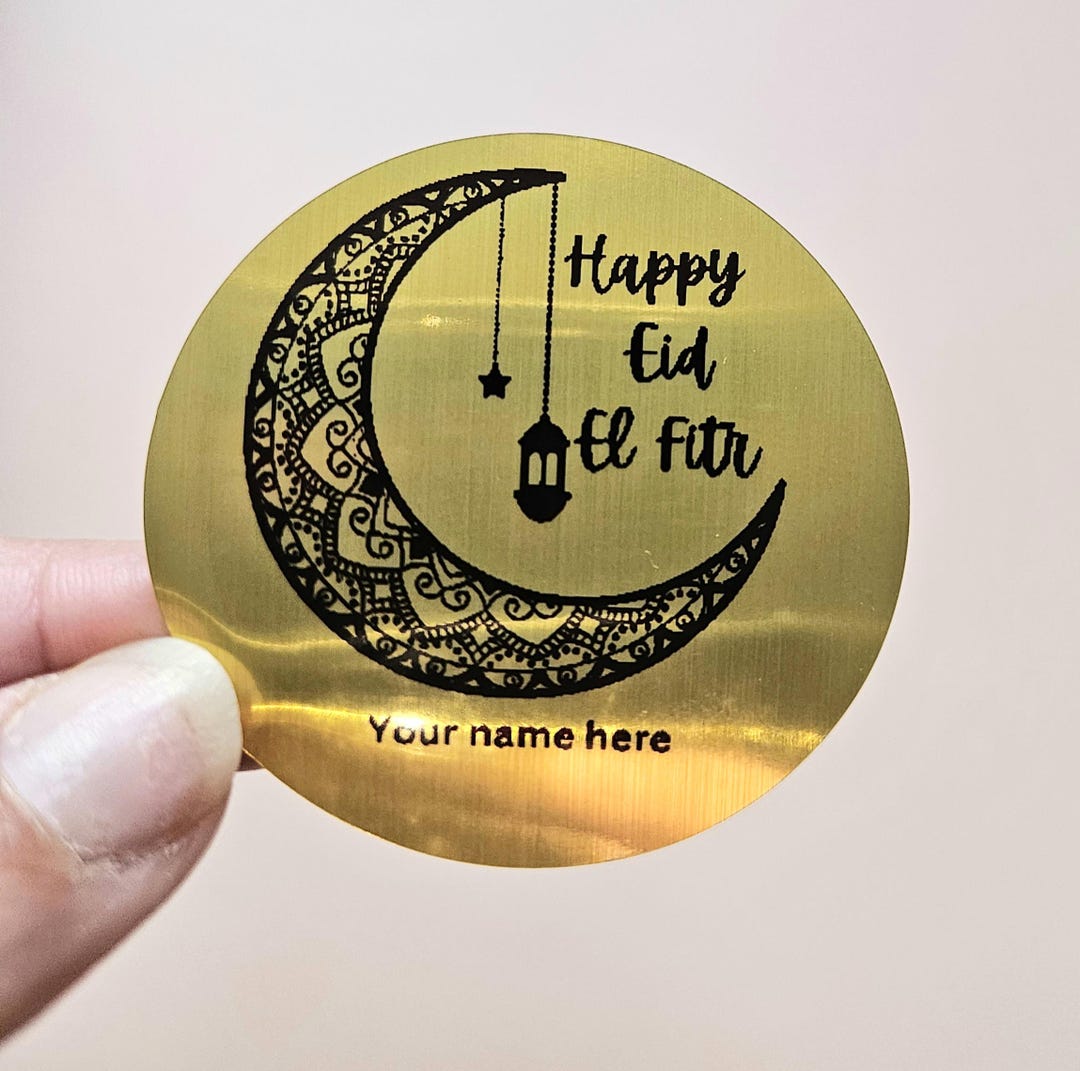 Eid Stickers, Eid Gift Labels, Eid Gift Tag, Holographic Stickers, Eid ...
