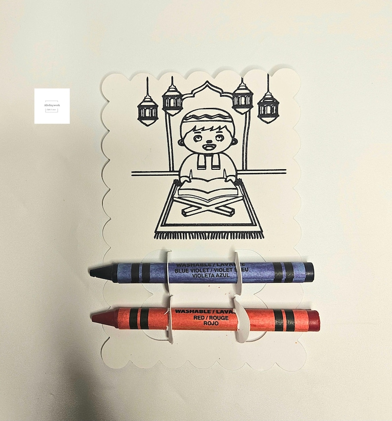 Ramadan Coloring Cards, Kids Coloring Cards,kids Eid Ramadan Party ...