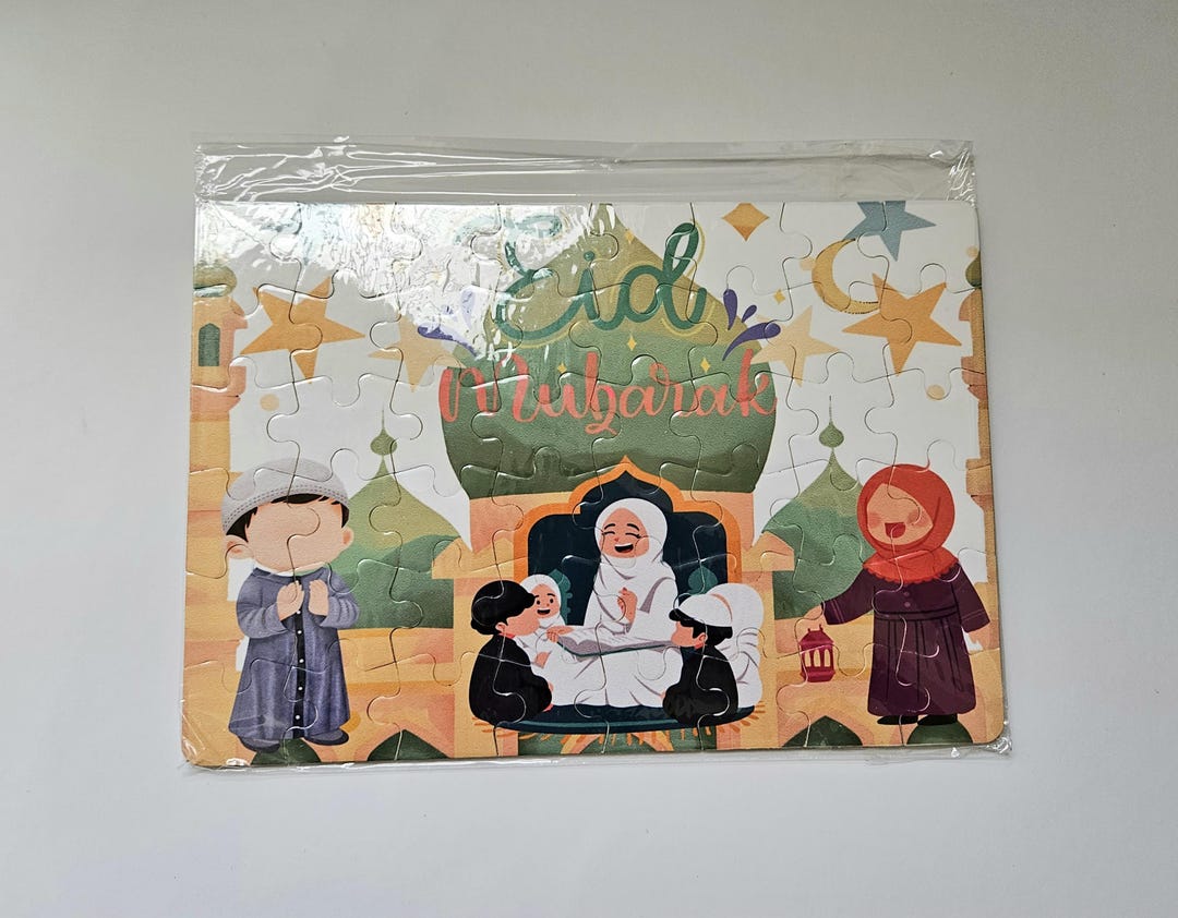 Eid Puzzle for Kids , Eid Mubarak Puzzle, Islamic Puzzle Activity, Eid ...