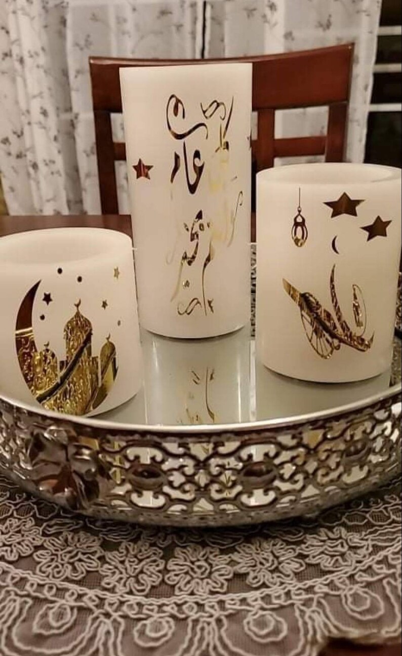 Handmade Ramadan LED Candles, Islamic Decor, Muslim Home Decor ...