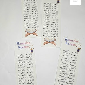 Quran Tracker Bookmark, Islamic Bookmark,ramadan Bookmark Handmade ...