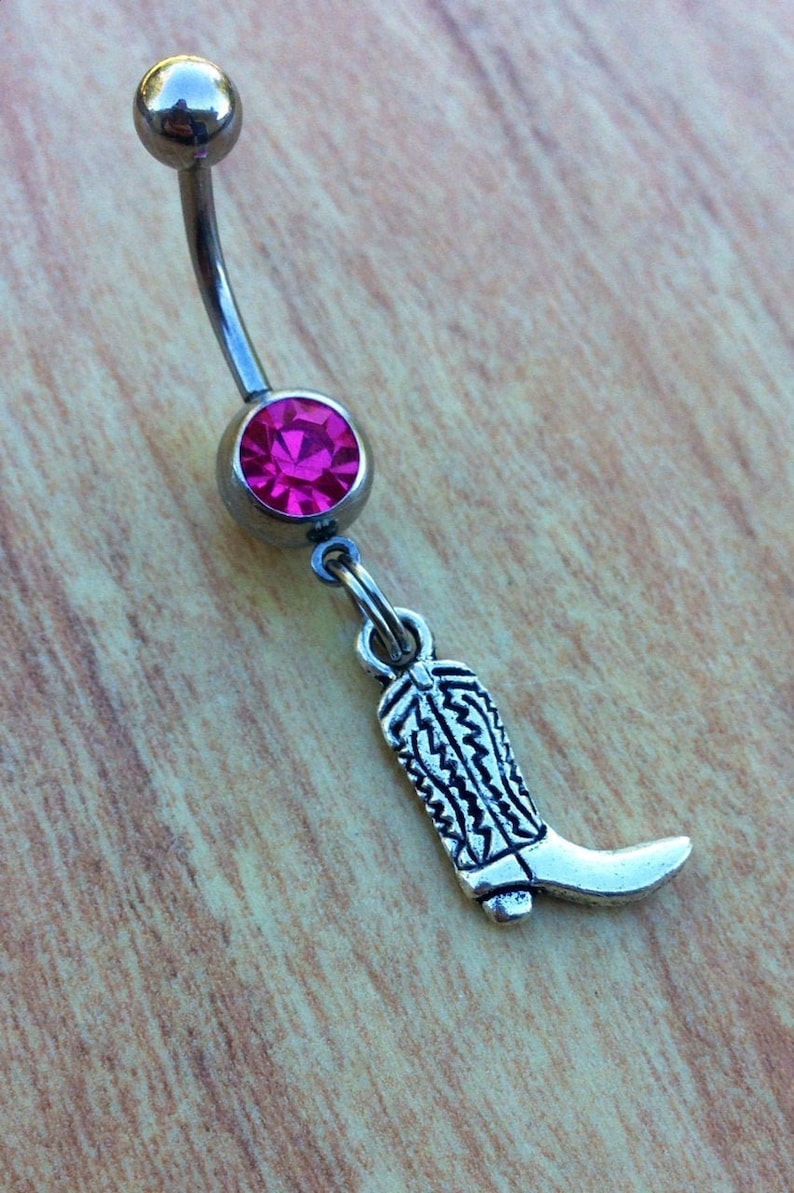 Cowboy Boot Belly Ring Country Belly Ring Cowgirl Boot - Etsy