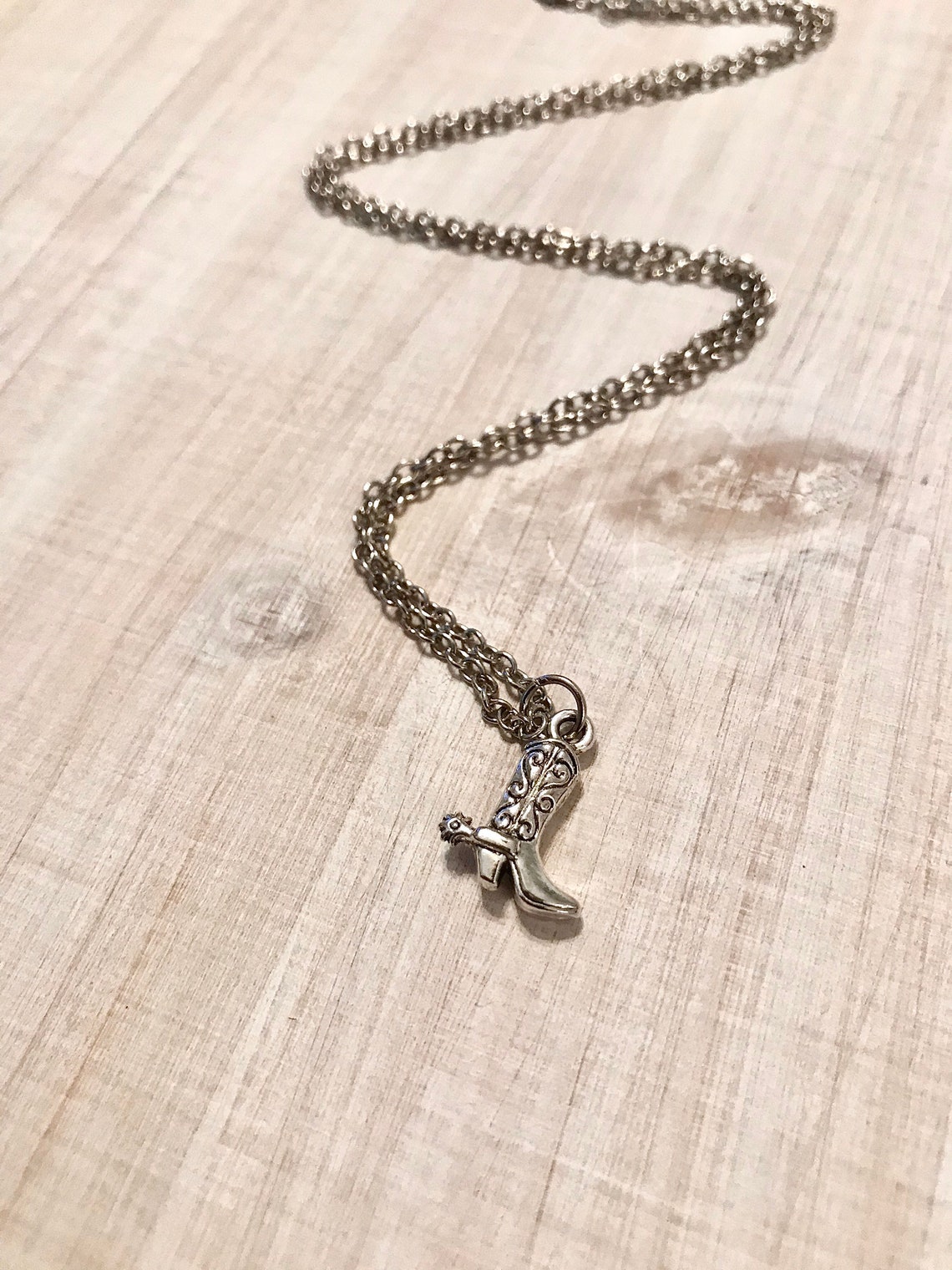 Cowboy Boot Necklace Country Girl Cowboy Boot With Spur Boot - Etsy