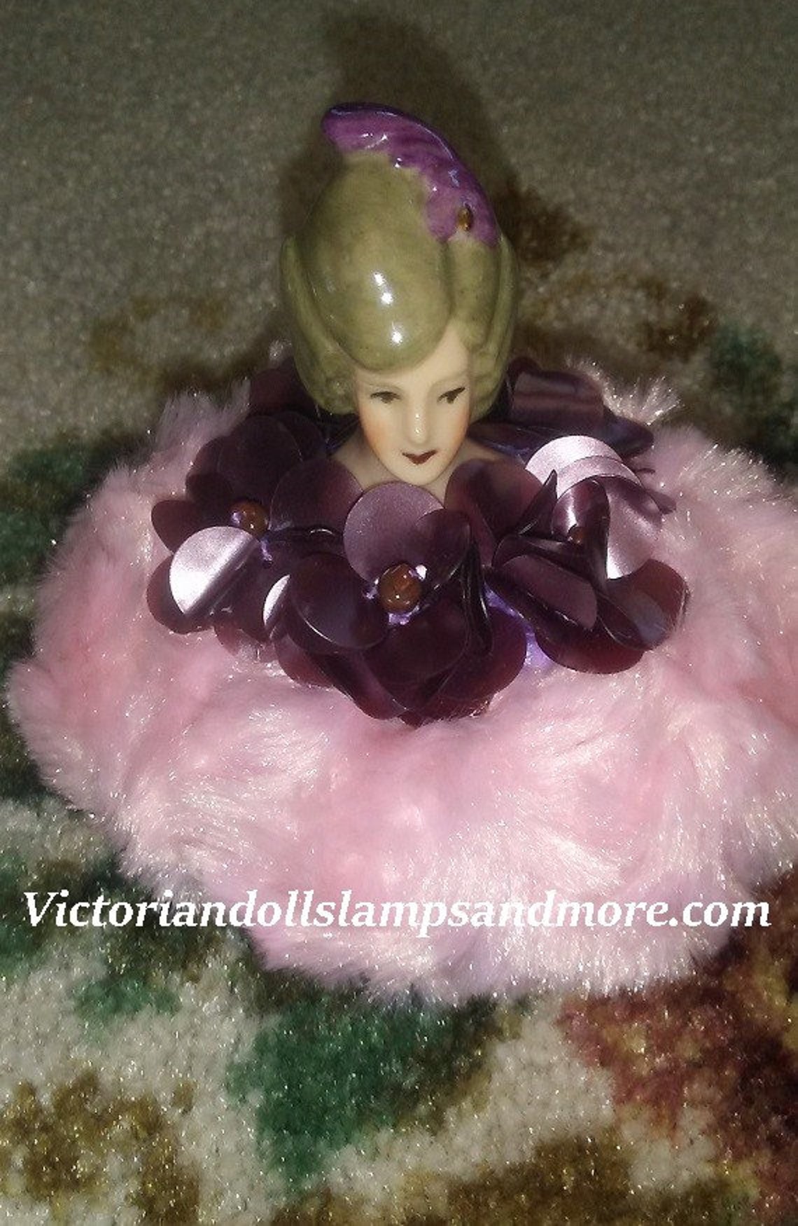 Powder Puff Pink NEW Tiny With Porcelain Lovely Doll Head and | Etsy