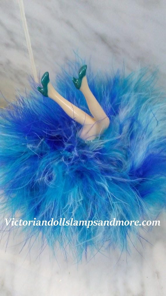 Powder Puff Porcelain Legs With Turquoise Shoes With White - Etsy