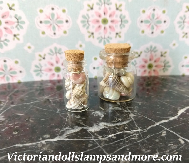 NEW 2 Glass Real Shells Bottles for Your Doll | Etsy