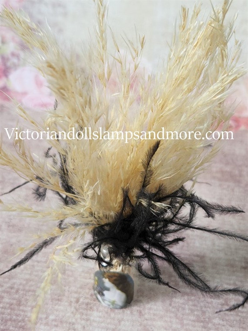 Miniature Exotic Corner Bouquet Filled With Natural Grass and - Etsy