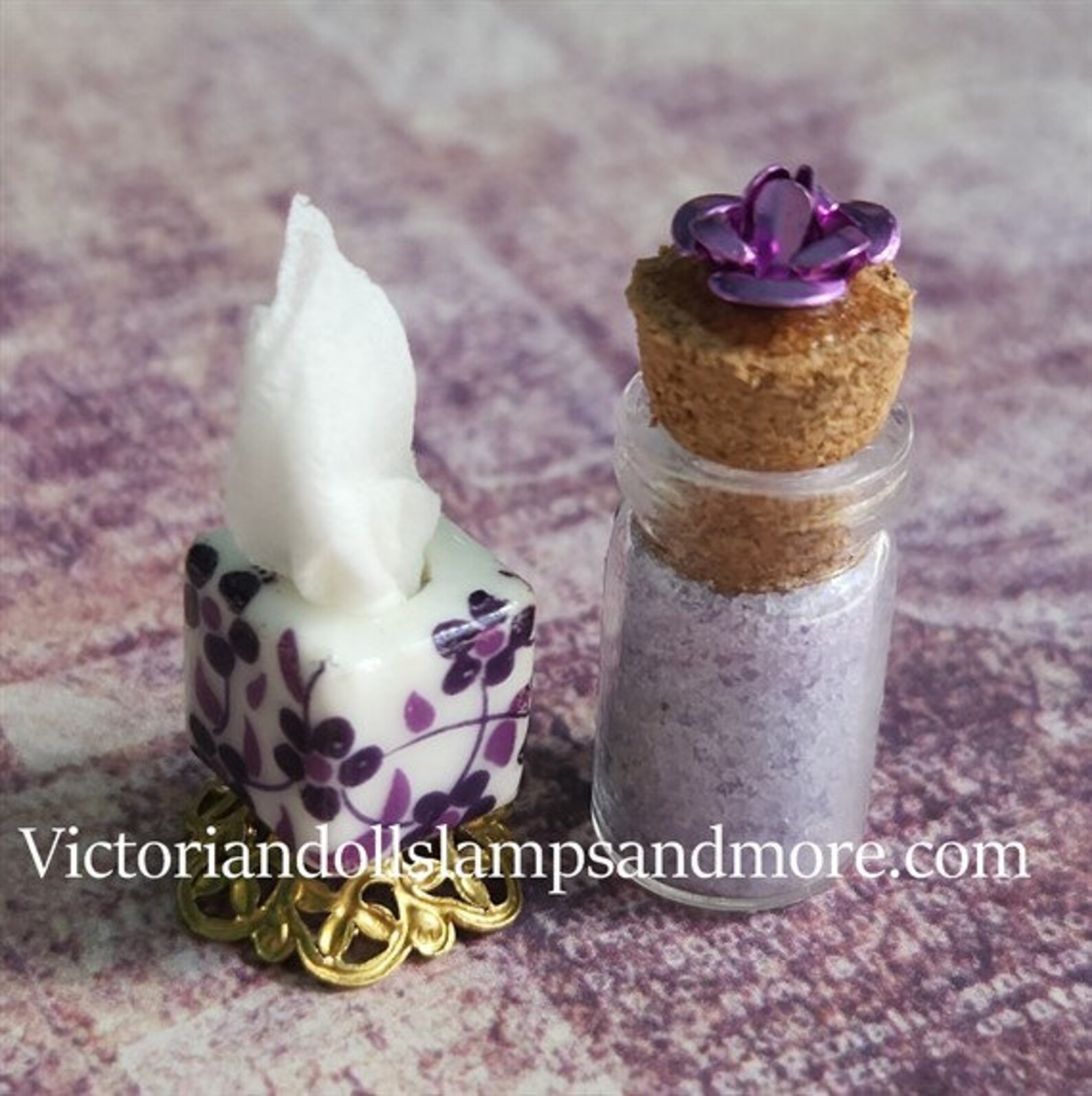 New Doll House Tissue Box Like With Bath Salts Bottle With Aluminum ...